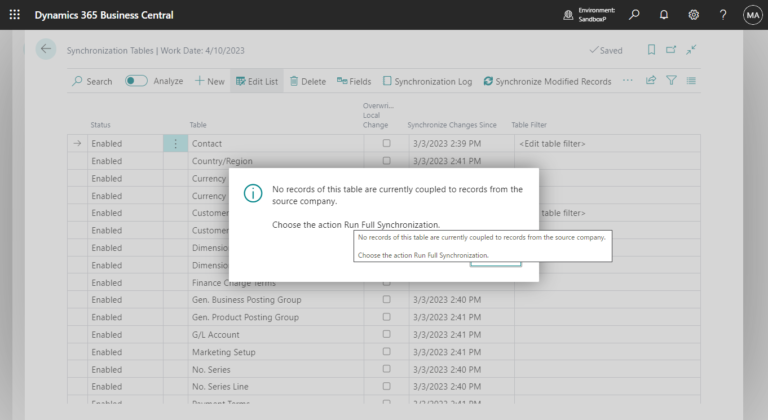 Business Central 2023 wave 1 (BC22) new features: Set up and sync master data across companies ...