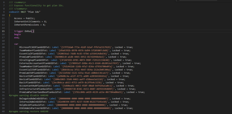 Dynamics 365 Business Central: All service plan identifiers (Plan Ids ...