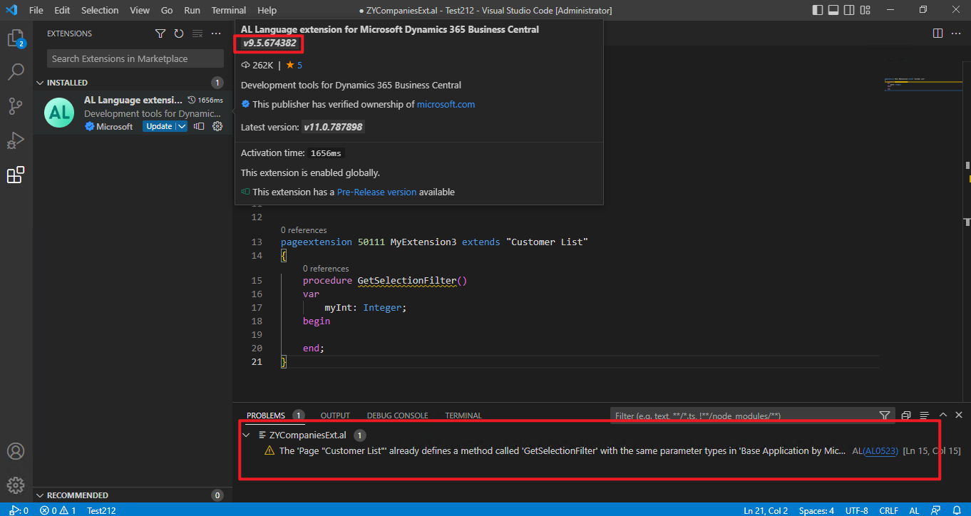 Dynamics 365 Business Central: New warning when making procedures of ...