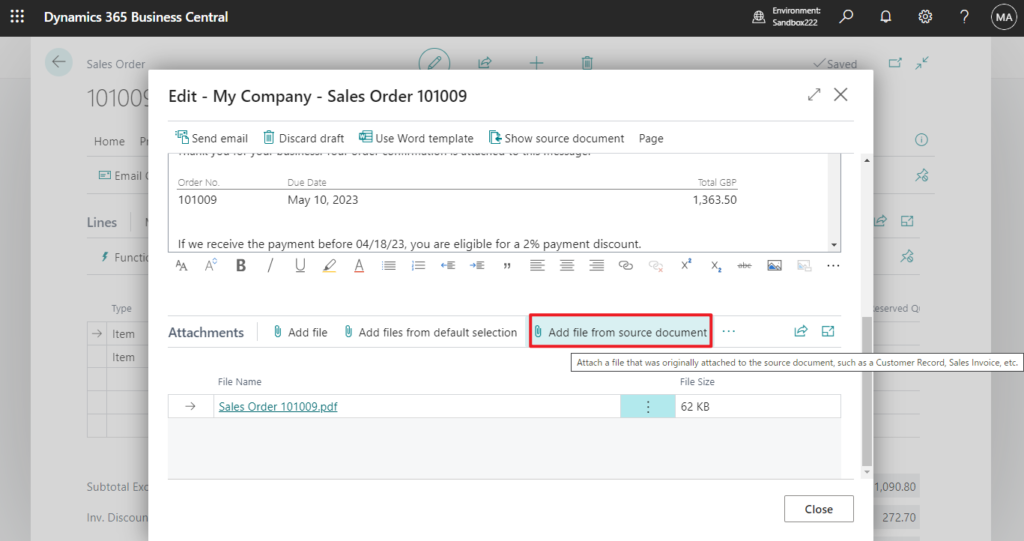 Dynamics 365 Business Central: Use attachments from document lines ...