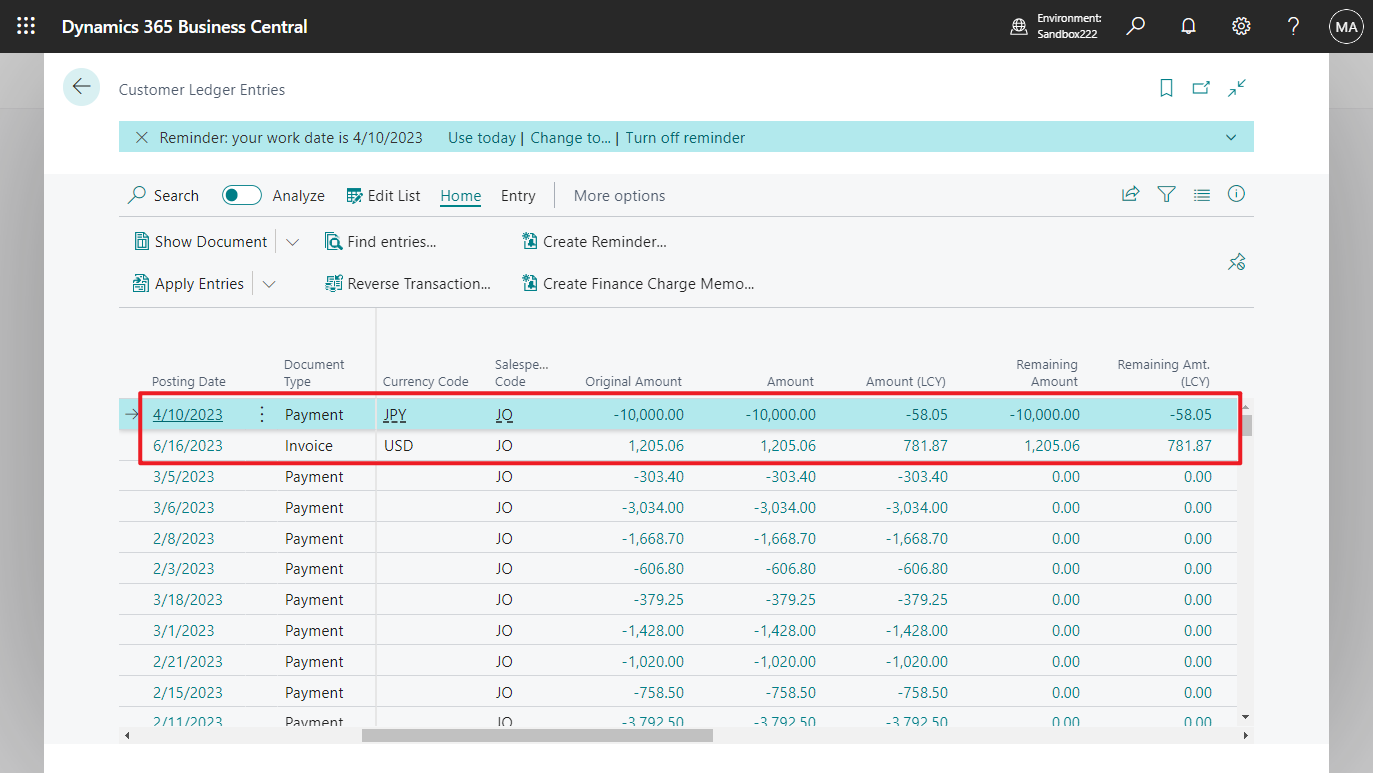 Dynamics 365 Business Central: How to disable Application of Ledger ...