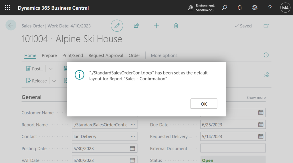 Dynamics 365 Business Central: How to set the default report layout via AL (“Report Layout List ...