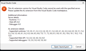 Dynamics 365 Business Central: Changed the default runtime version when it is not explicitly ...
