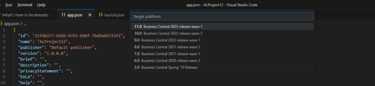 Dynamics 365 Business Central: Changed the default runtime version when it is not explicitly ...
