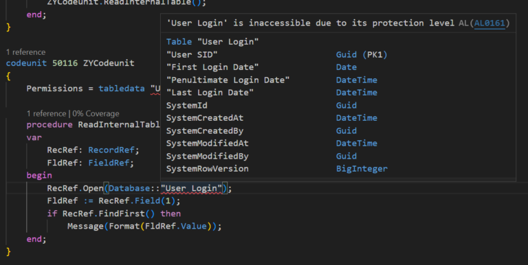 Dynamics 365 Business Central: Can we access the standard internal ...