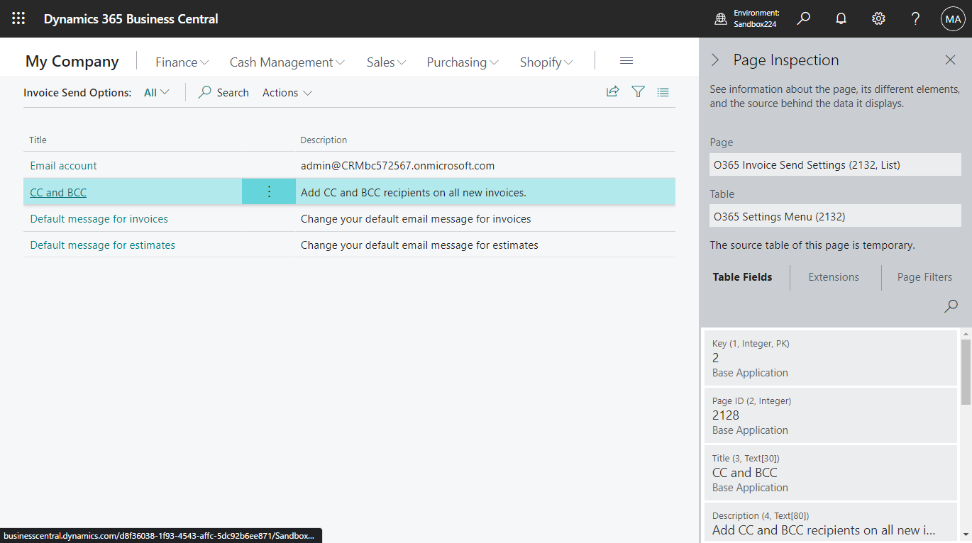 Dynamics 365 Business Central: Cc and Bcc in Email Editor – Set default ...