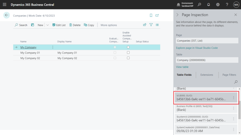 Business Central 2023 wave 2 (BC23): Added ID property on ...