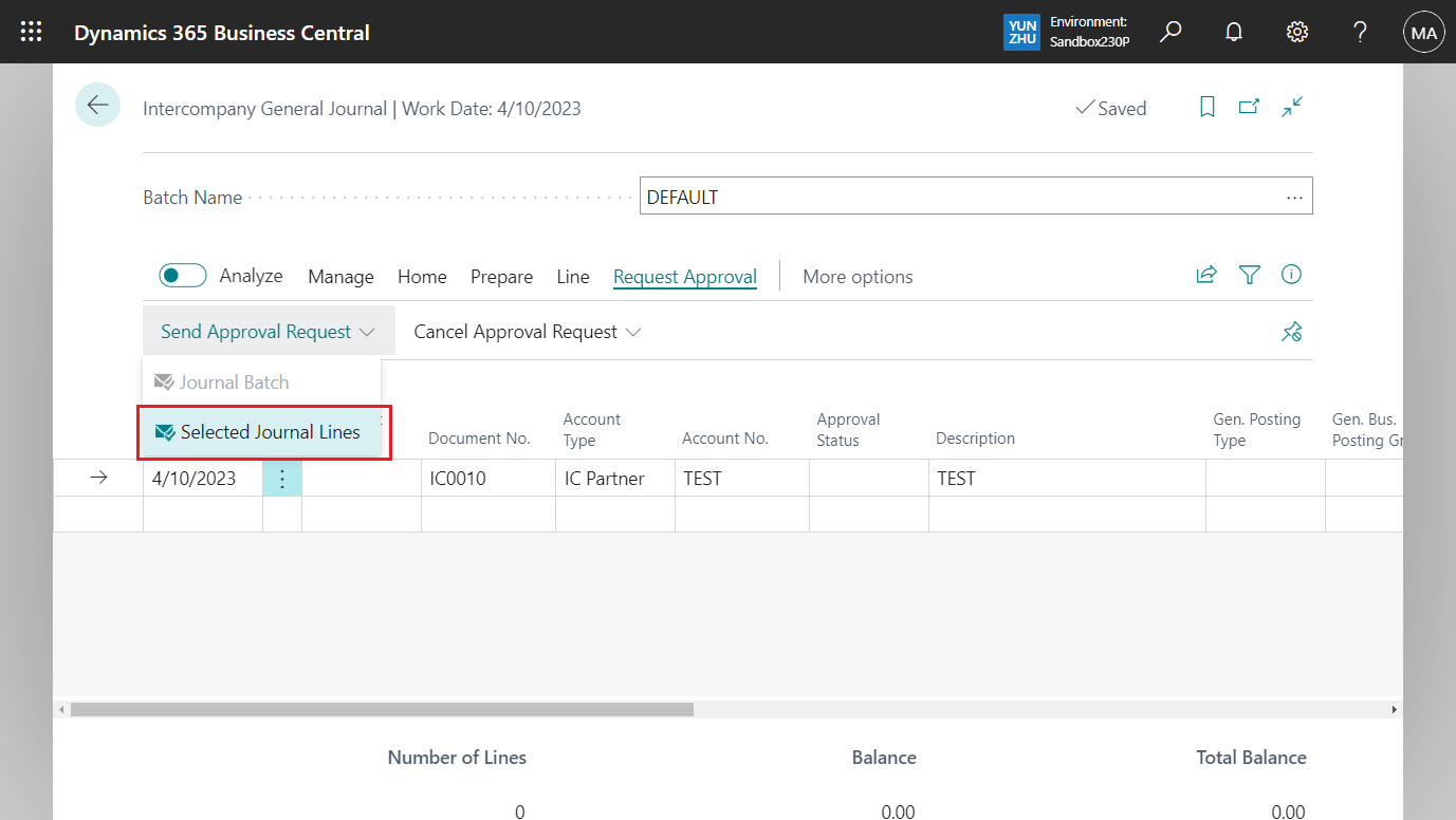 Business Central 2023 wave 2 (BC23): Include approvals for intercompany general journals in your ...