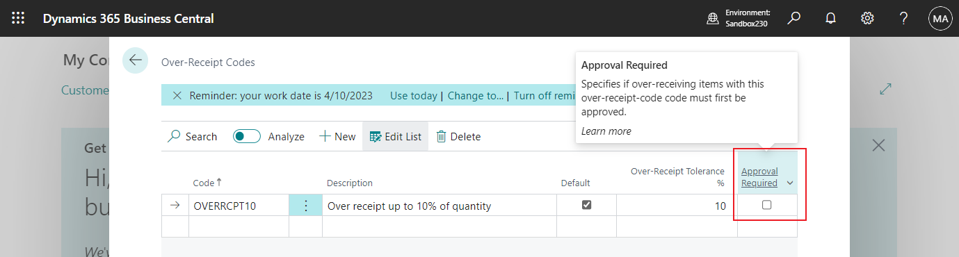 Business Central 2023 wave 2 (BC23): Receive more items than ordered by ...