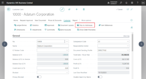 Dynamics 365 Business Central: Update customer’s existing address from ...