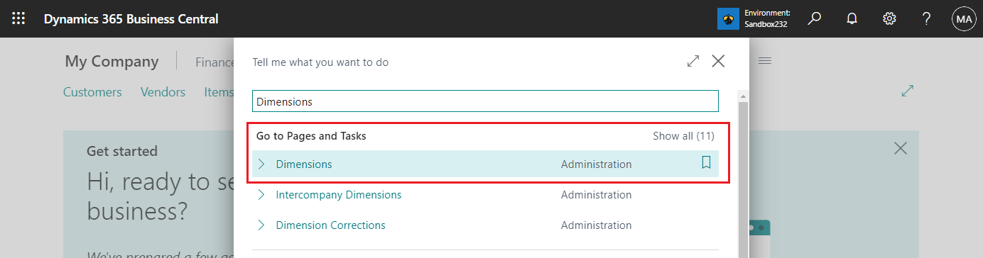 Dynamics 365 Business Central: Set up default dimensions for specific accounts/tables (Account ...
