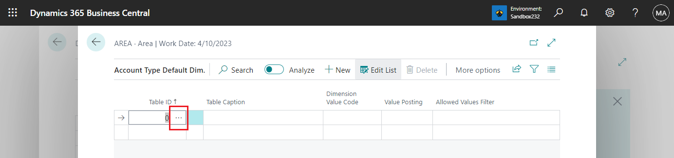 Dynamics 365 Business Central: Set up default dimensions for specific accounts/tables (Account ...