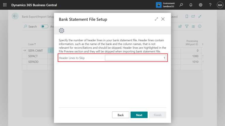 Dynamics 365 Business Central: Add more custom processing when importing Bank Statement (Bank ...