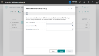 Dynamics 365 Business Central: Add more custom processing when importing Bank Statement (Bank ...