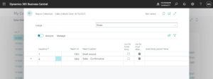 Dynamics 365 Business Central: Report Selection for standard documents ...
