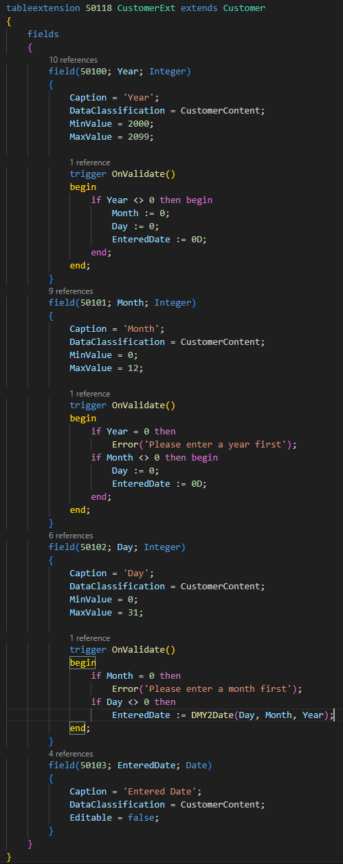 Dynamics 365 Business Central: Select the only Year (Month or Day) when ...
