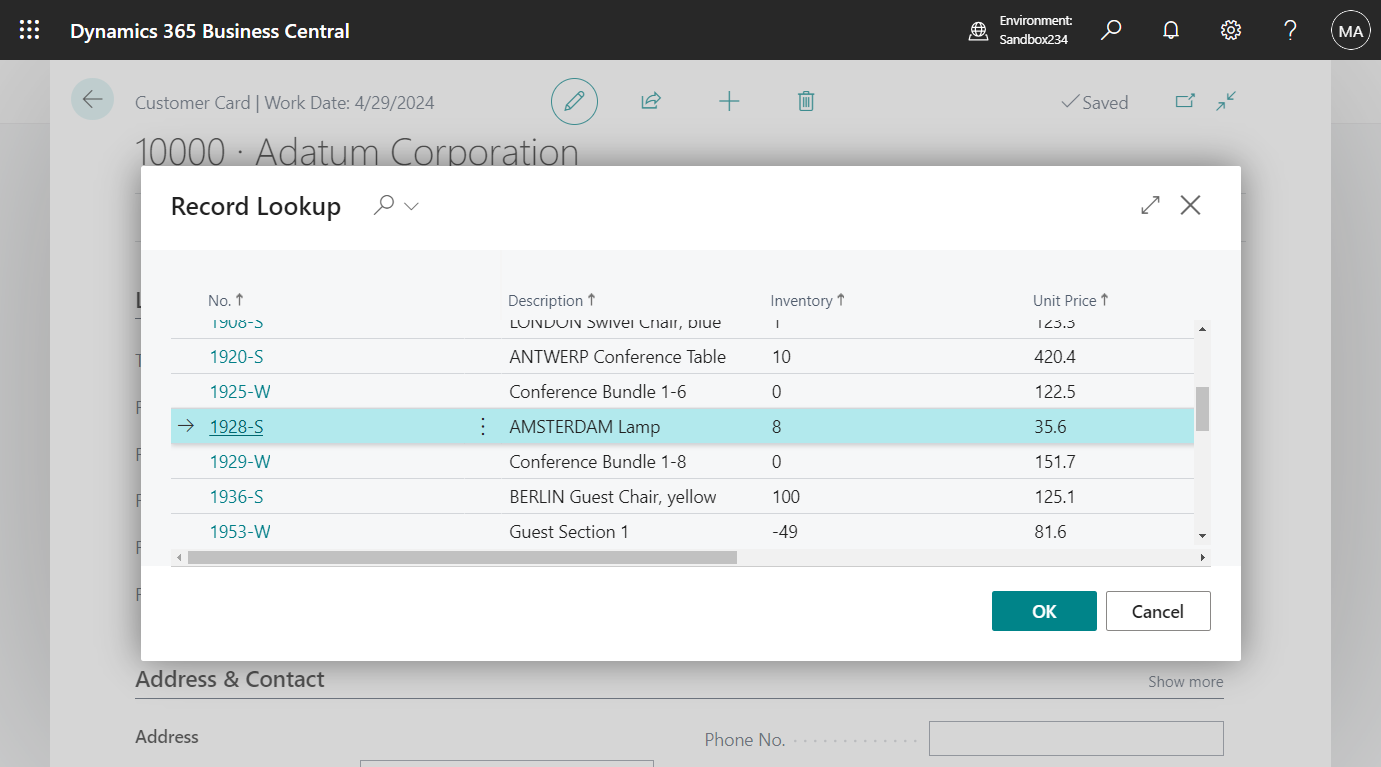 Dynamics 365 Business Central: How to create a universal record selection/lookup page ...