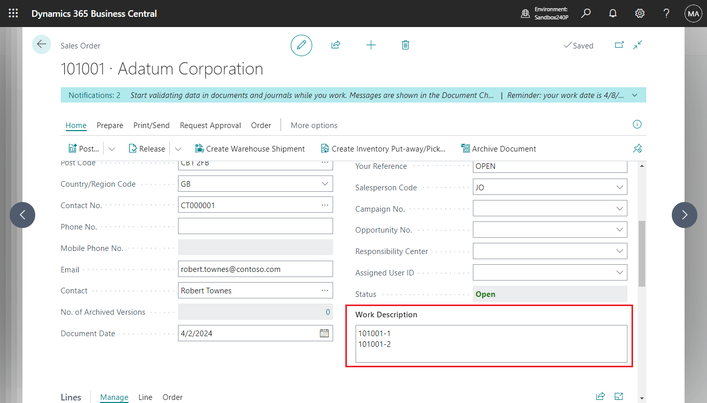 Business Central 2024 wave 1 (BC24): Export, import multiline text with ...