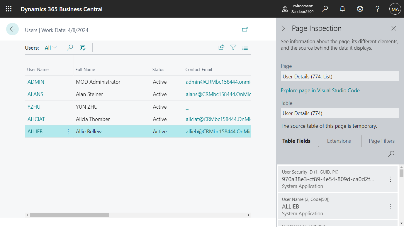 Business Central 2024 wave 1 (BC24): View and filter users with ...