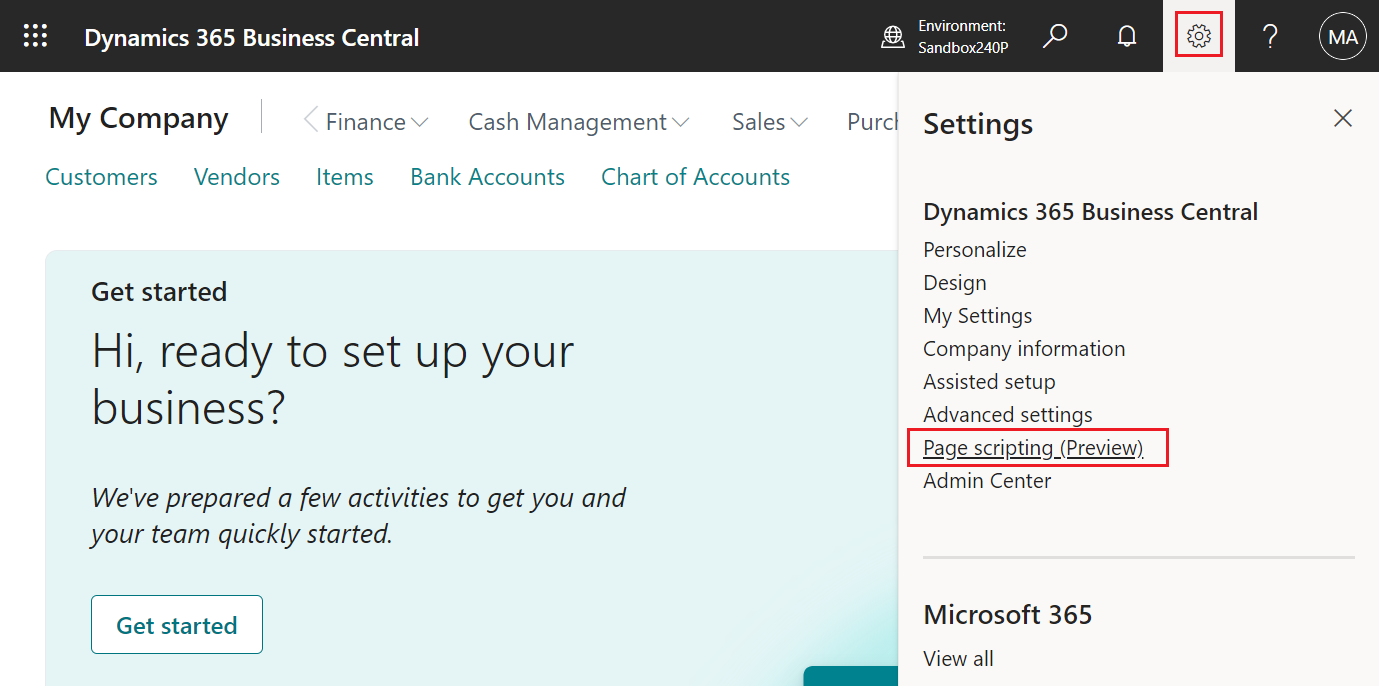 Business Central 2024 wave 1 (BC24): Use in-client page scripting tool ...