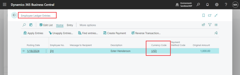 Business Central 2024 wave 1 (BC24): Use currencies when posting ...