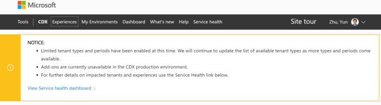 Customer Digital Experiences (CDX): All tenants are unavailable at this ...