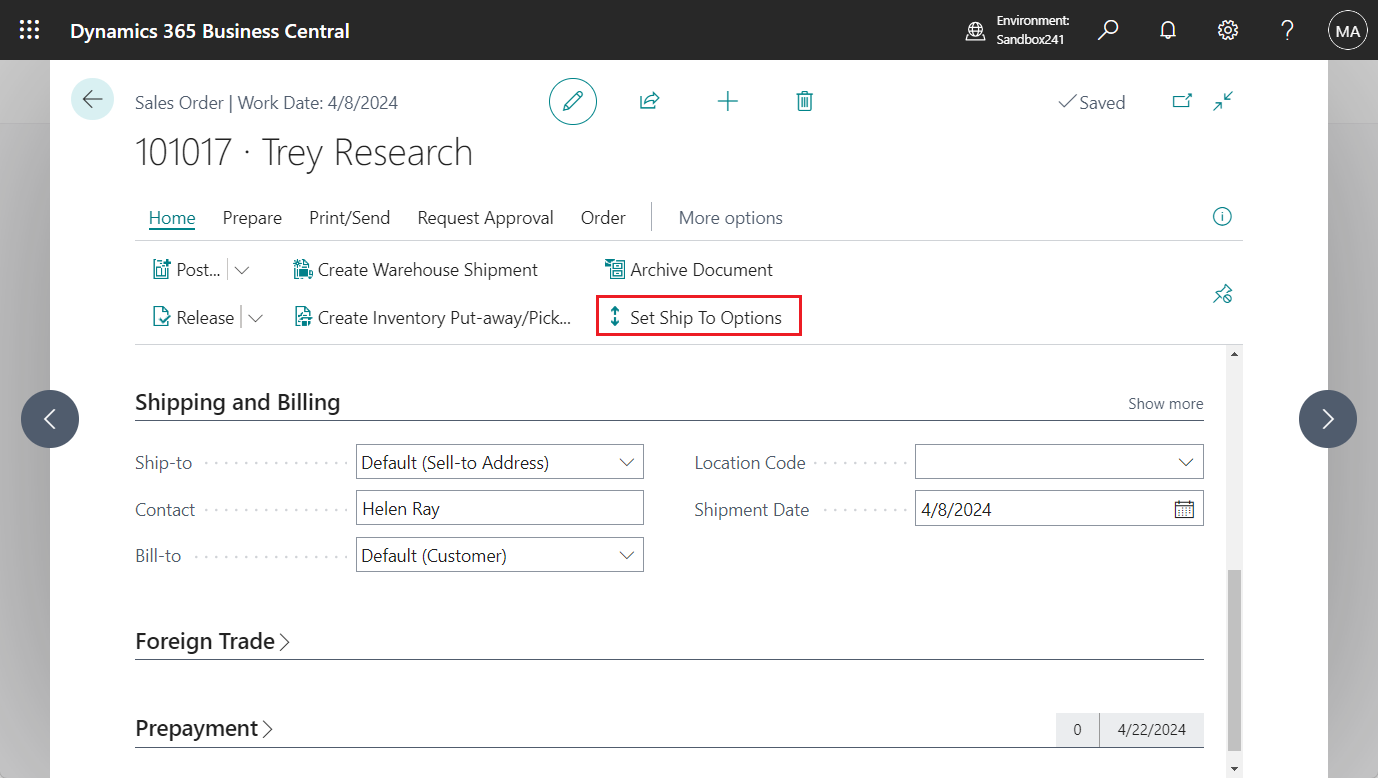 Dynamics 365 Business Central: How to change the value of “Ship-to ...