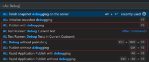Dynamics 365 Business Central: Publish without debugging (Ctrl+F5) and Debug without publishing ...