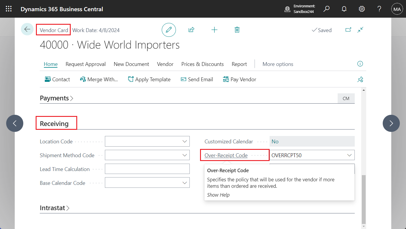 Dynamics 365 Business Central: Receive more items than ordered (Receive ...