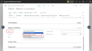 Dynamics 365 Business Central: Set up default ship-to addresses ...