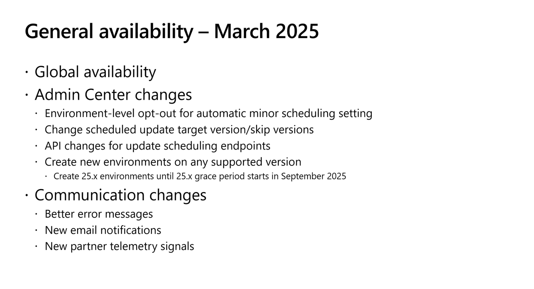 Business Central 2024 wave 2 (BC25): Manage environment updates more ...