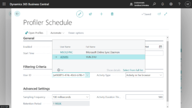 Business Central 2024 wave 2 (BC25): Set up easier in-client performance profiling with rules ...