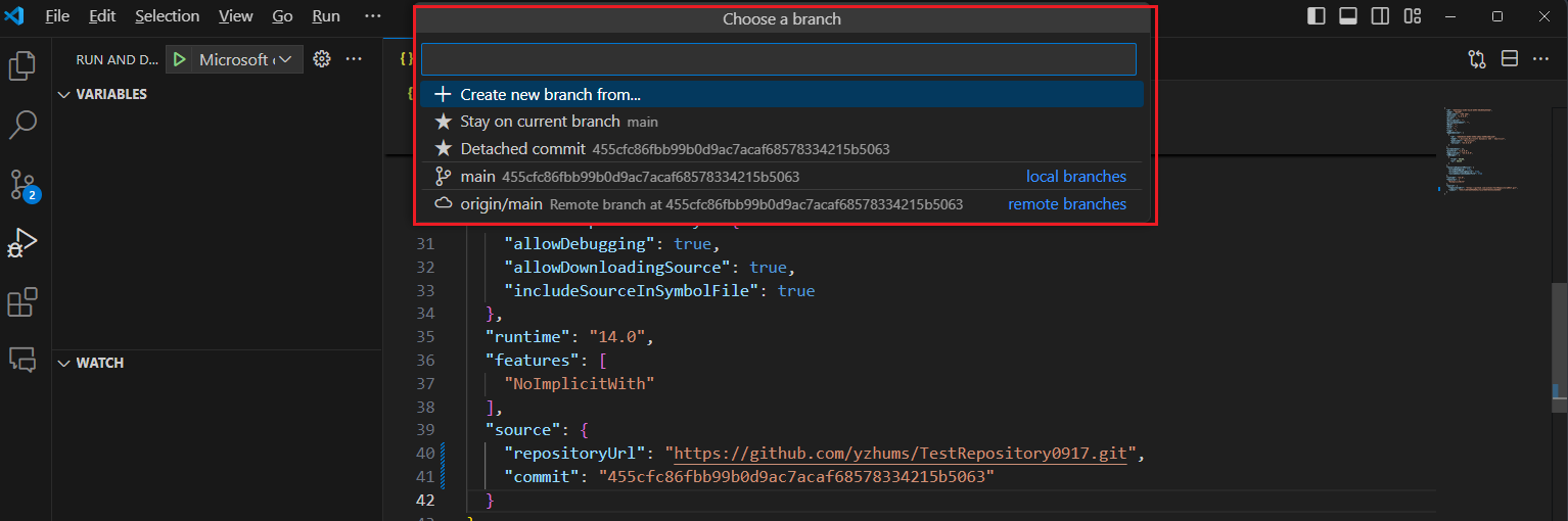 Business Central 2024 wave 2 (BC25): Pull extension source from GitHub when opening Visual ...