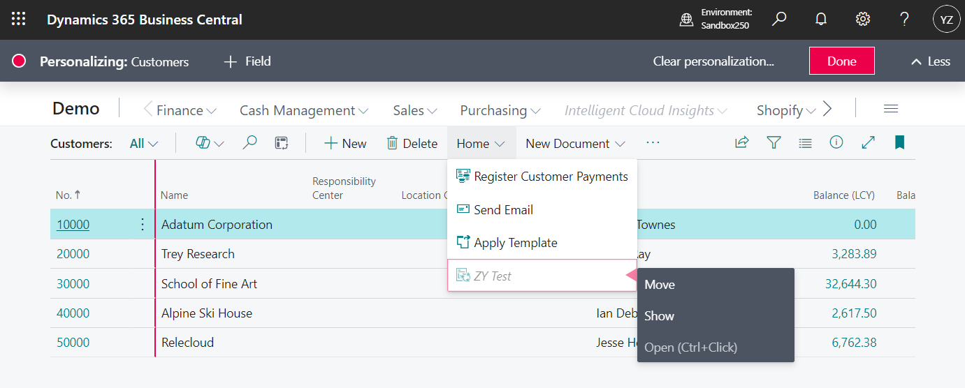 Dynamics 365 Business Central: Why are custom actions not displayed ...