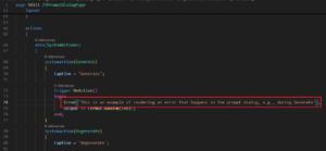 Business Central 2024 wave 2 (BC25): Display errors and messages in Copilot prompt dialogs ...
