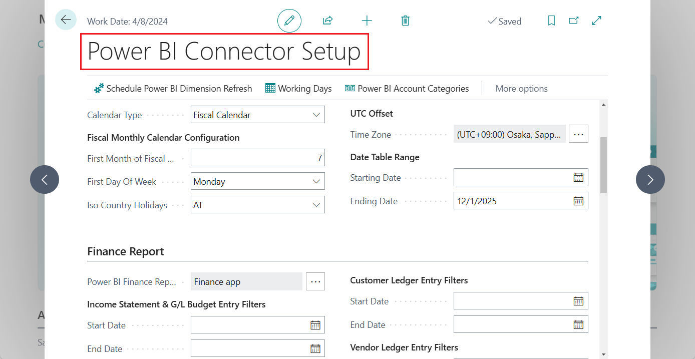 Business Central 2024 wave 2 (BC25.1): Use embedded Power BI reports ...