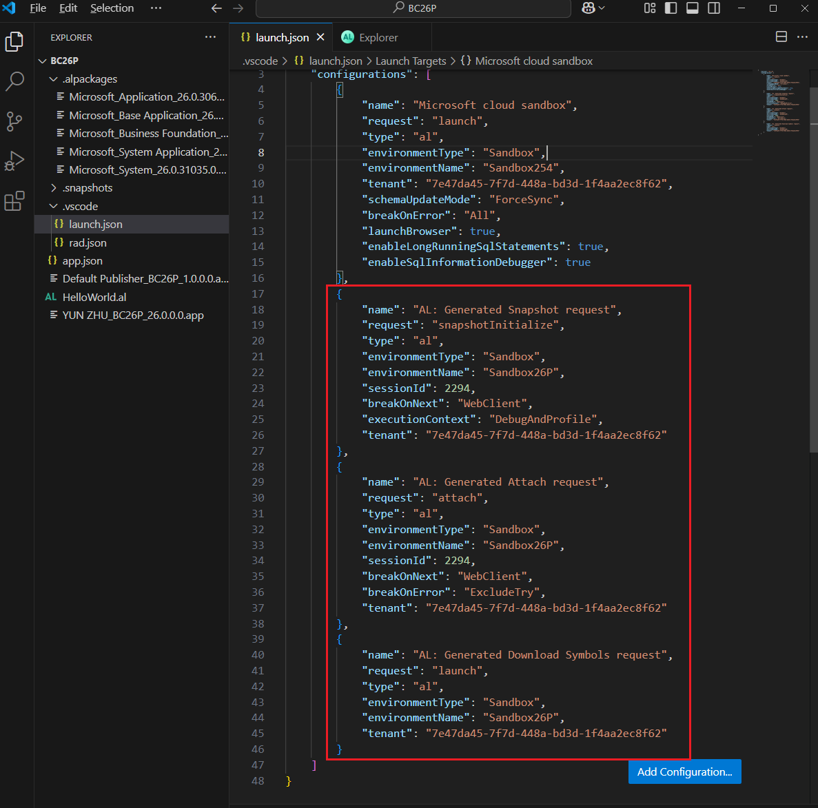 Business Central 2025 wave 1 (BC26): New VS Code actions from the Web Client (Generate launch ...