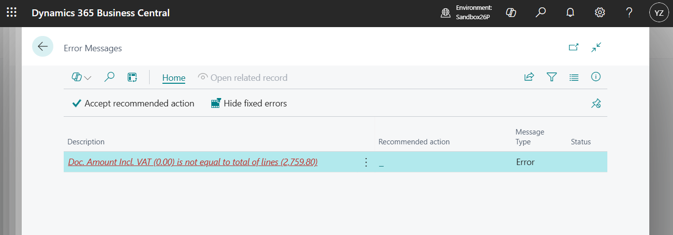 Business Central 2025 wave 1 (BC26): Check total purchase amounts on ...