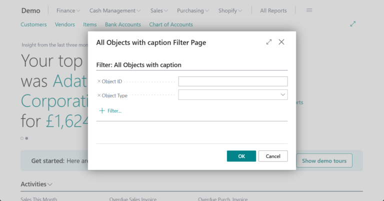 Dynamics 365 Business Central: How to get object name from object id ...