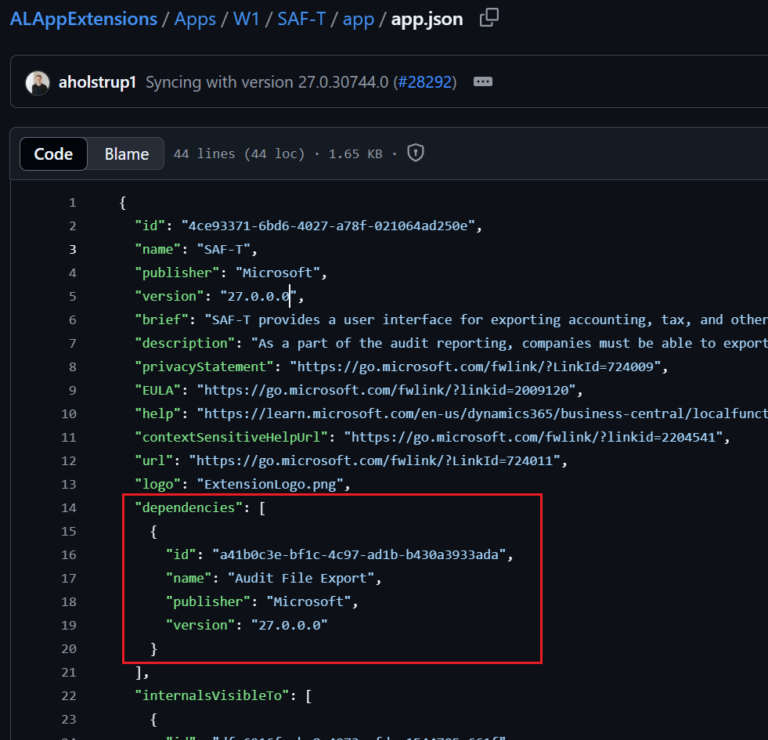 Dynamics 365 Business Central: How to get all dependent packages (dependencies Setting) for the ...