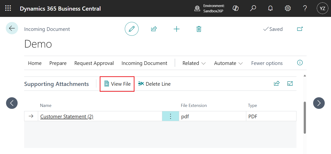 Business Central 2025 wave 1 (BC26): Preview PDF attachments directly ...