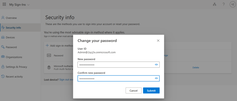 Dynamics 365 Business Central: How to quickly change your password ...