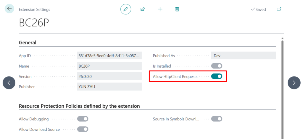 Dynamics 365 Business Central: Automatically enable Allow HttpClient Requests after custom ...