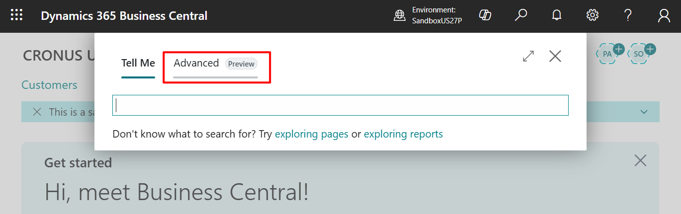 Business Central 2025 wave 2 (BC27): Find pages and reports with ...