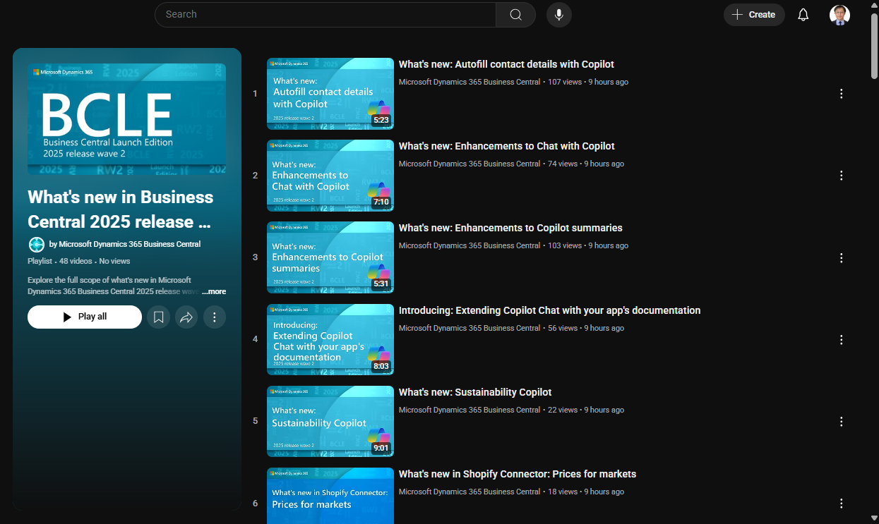 Cumulative Update Summary for Microsoft Dynamics 365 Business Central (November, 2025 ...